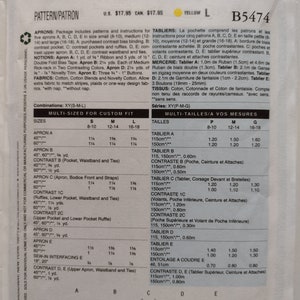 Butterick B5474 Sewing Pattern to Make a Variety of Aprons in - Etsy