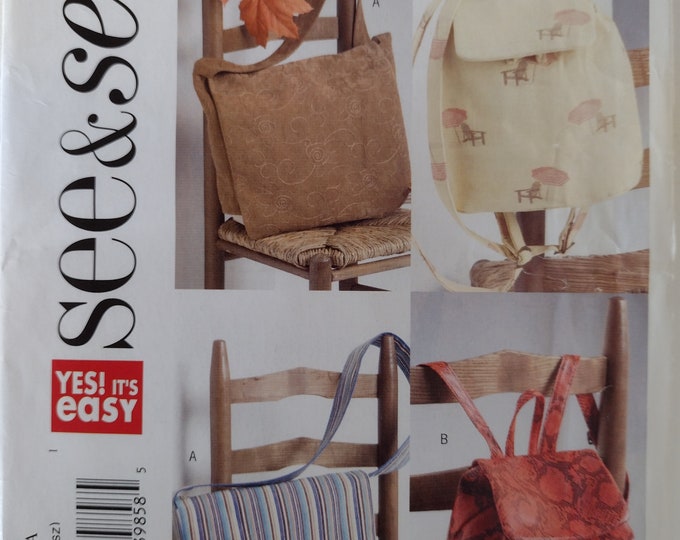 Butterick See & Sew B4583 Sewing Pattern to Make a Messenger Bag and ...