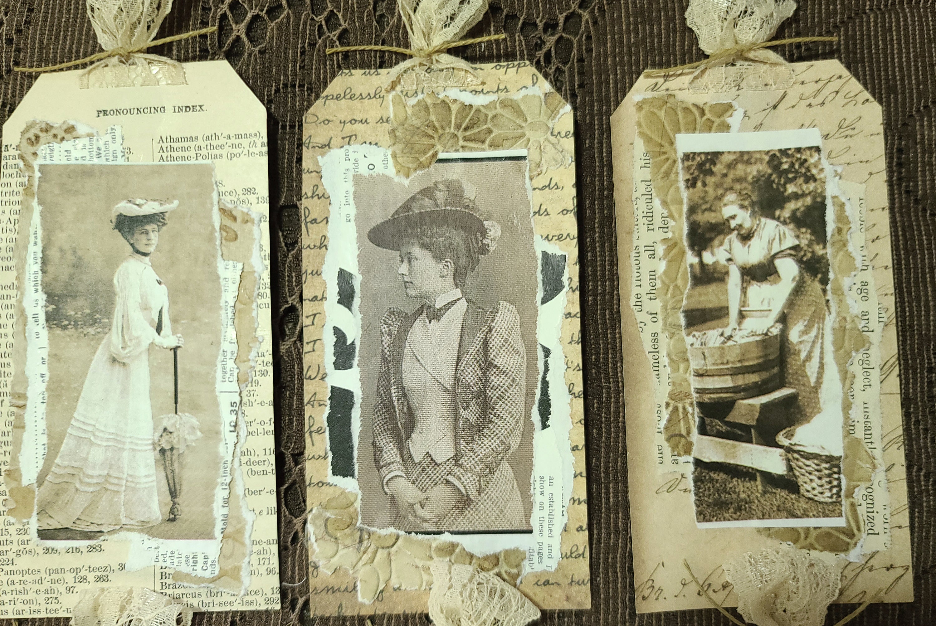 Vintage Tags With Torn Paper Edges - Etsy