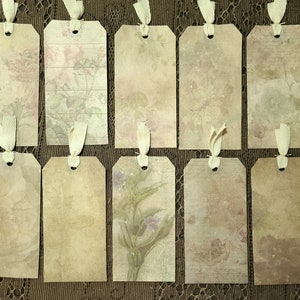 Embossed Tags With Vintage Images - Etsy