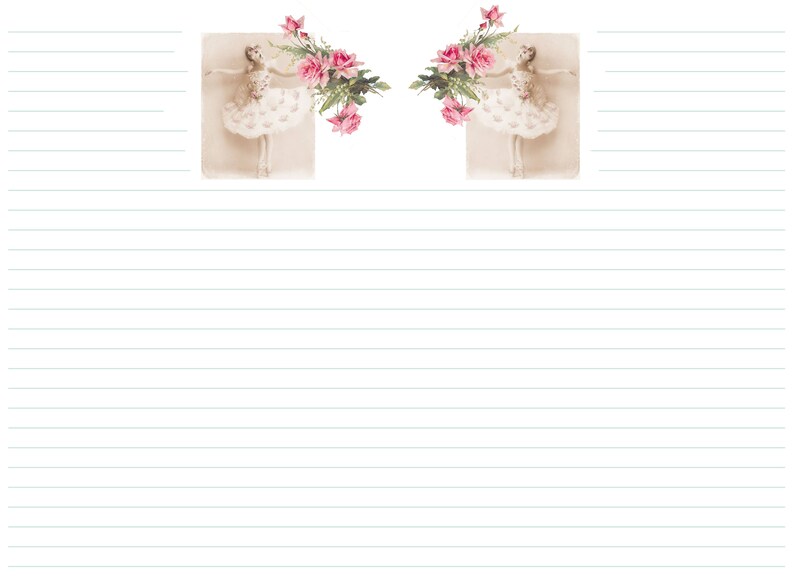 Ballet Lined Paper - Etsy