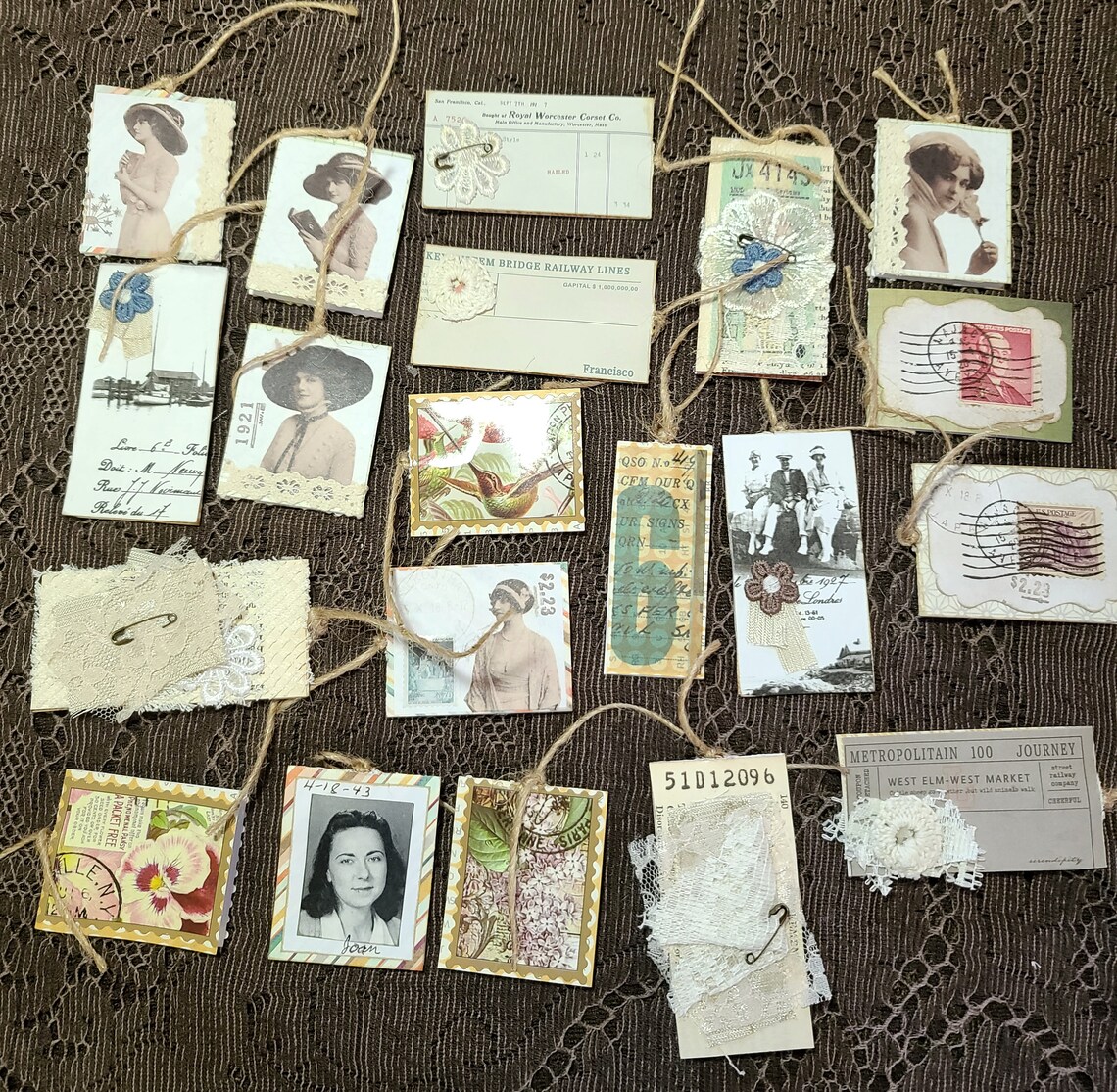 Collage Paper Clips Journal Add Ons - Etsy