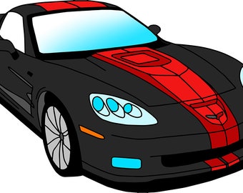 Corvette vector | Etsy