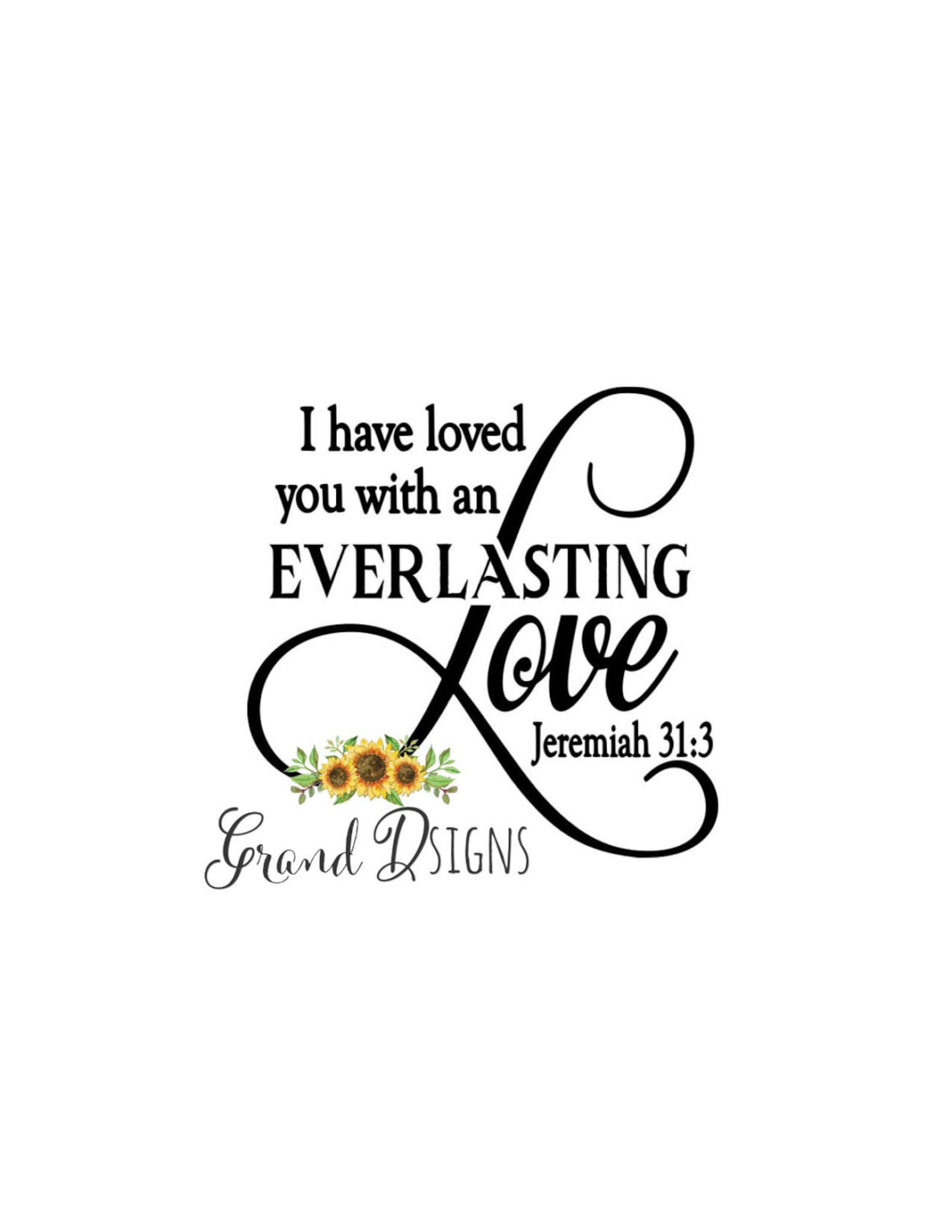 I Have Loved You With an Everlasting Love Vinyl Decal Glass | Etsy