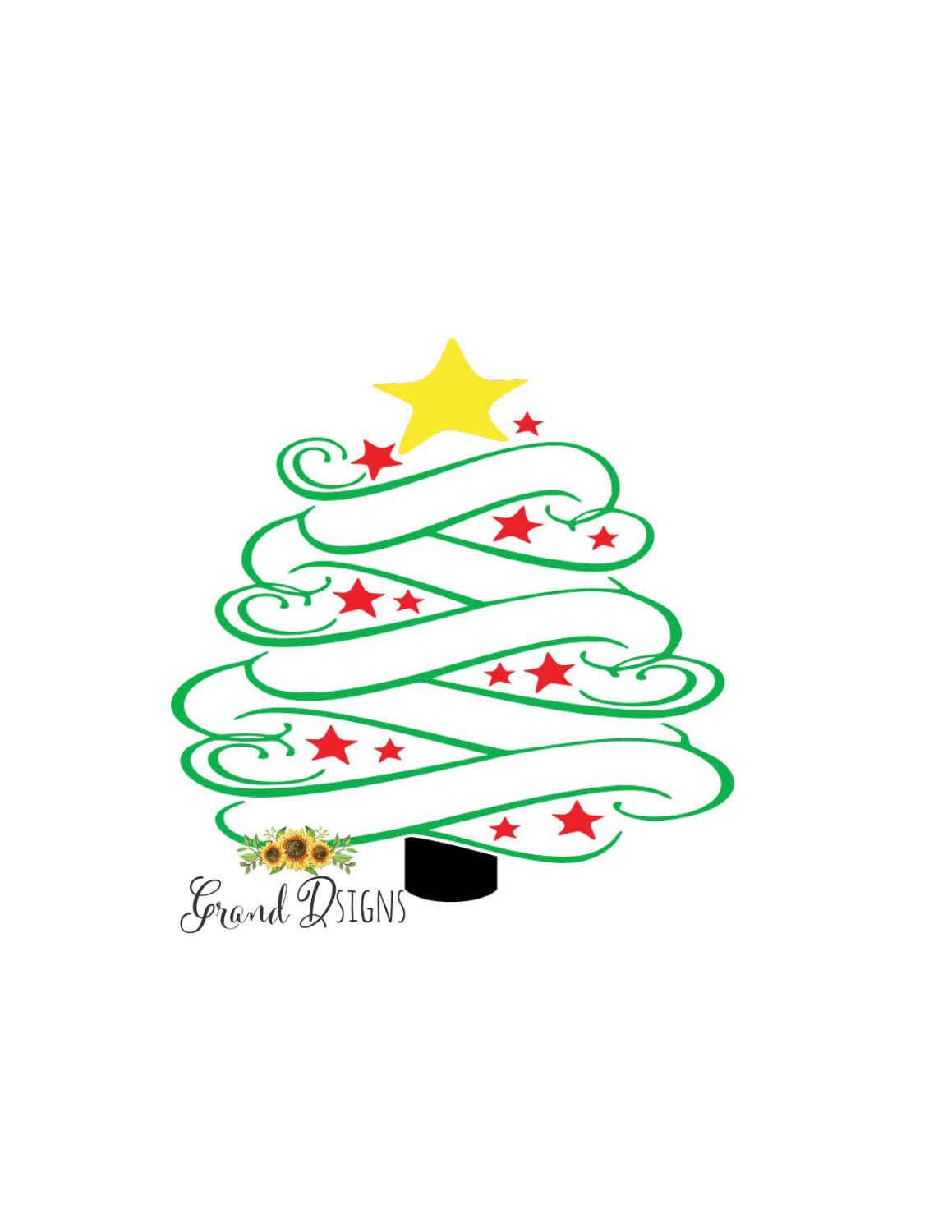 Christmas Tree Vinyl Decal Christmas Decals for Glass Blocks - Etsy