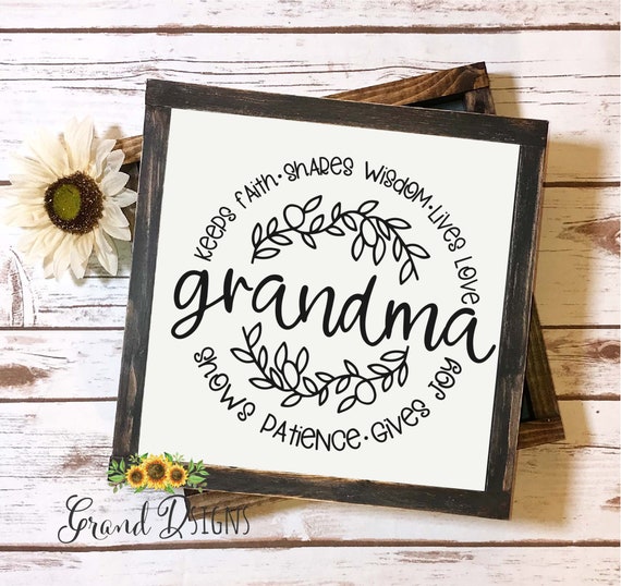 Grandma Decal Glass Block Grandmother Family DIY - Etsy