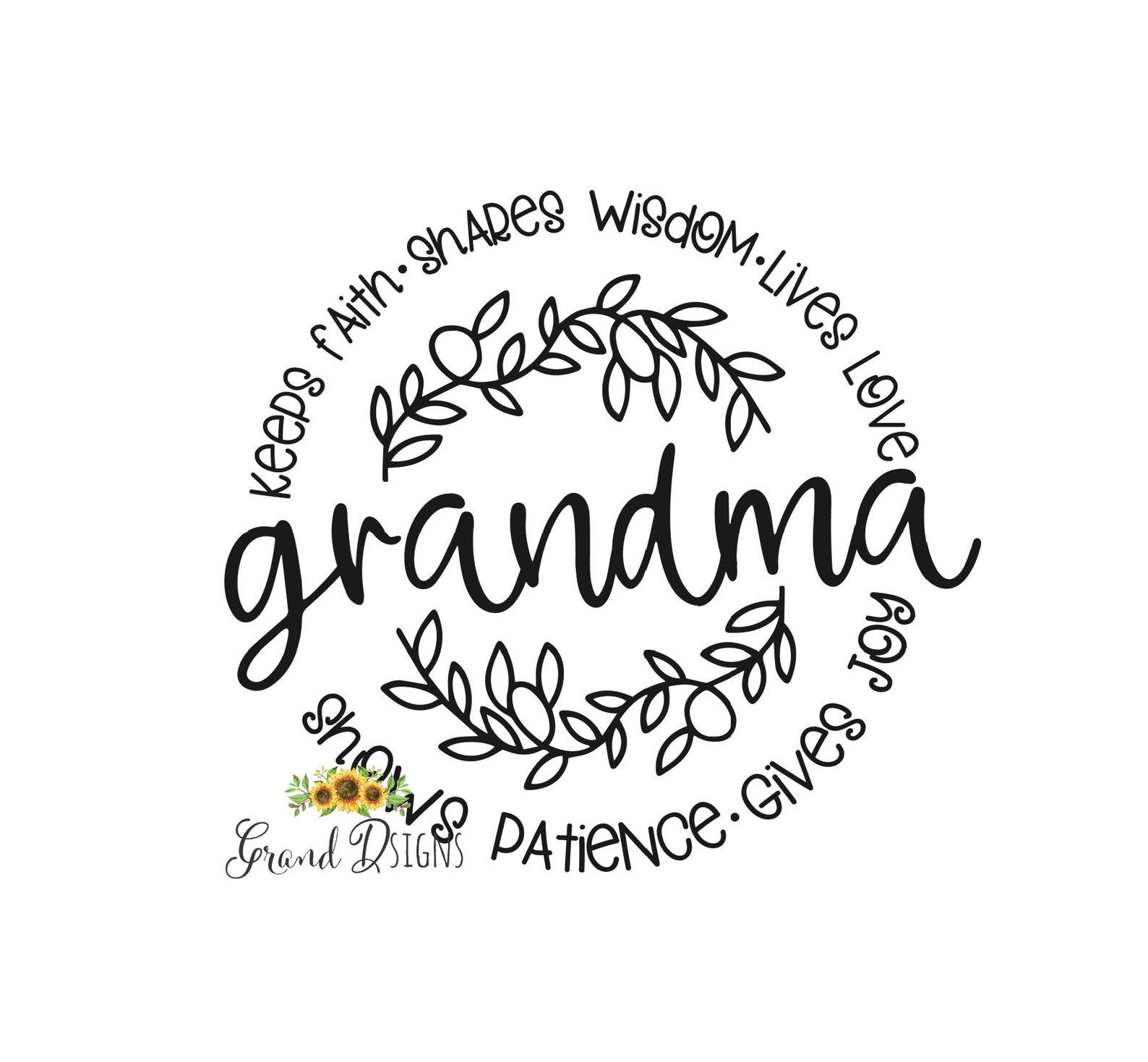 Grandma Decal Glass Block Grandmother Family DIY - Etsy
