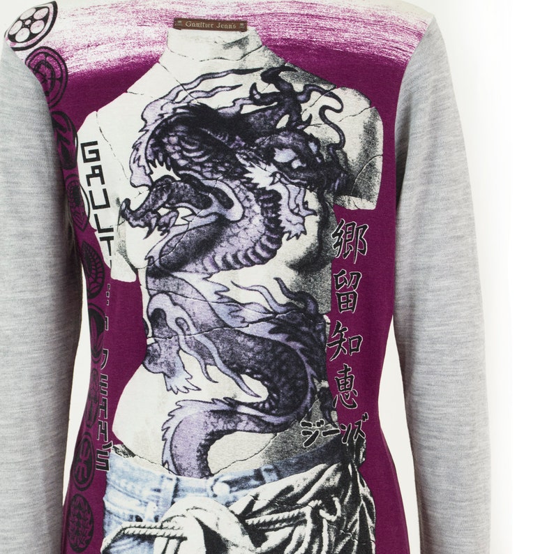 Top Jean Paul GAULTIER Torso Venus Chinese Dragon Long - Etsy