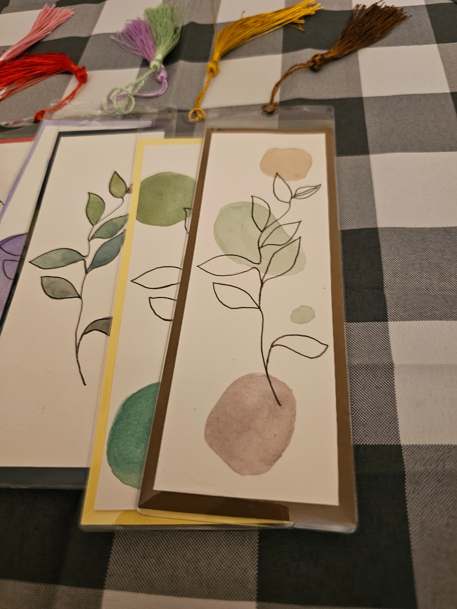 Hand Painted Watercolor Bookmarks, Botanical Floral Patterns Assorted ...