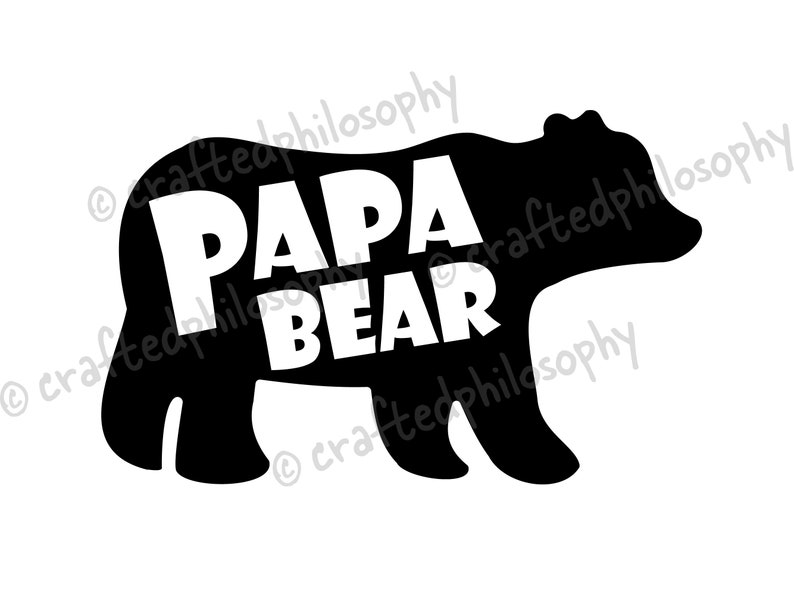 Papa Bear SVG. Father's Day, New Dad Vector Cut File for Cricut ...