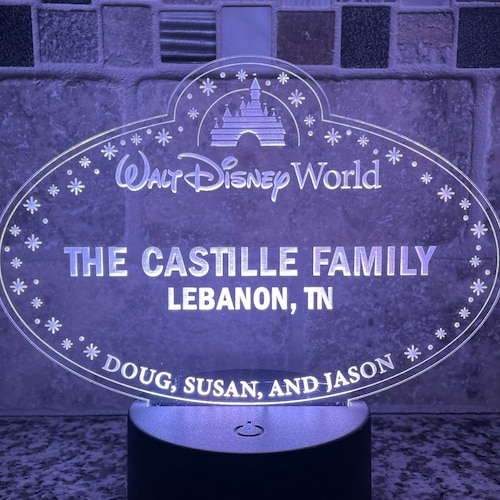 Disney Cast Member Name Badge Custom Engraved LED | Etsy
