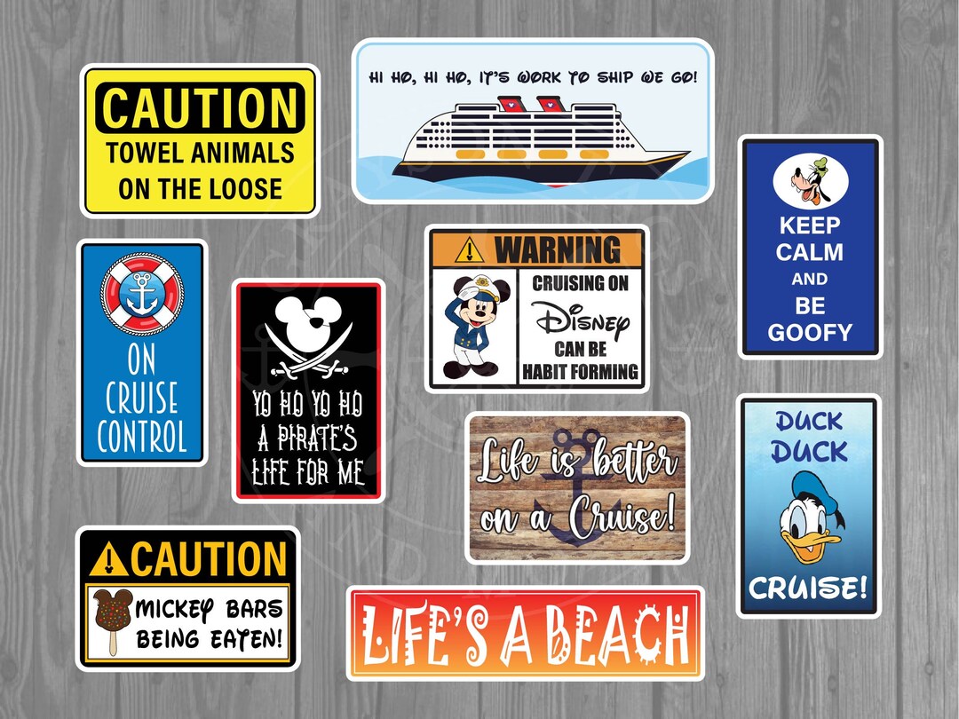 10 Disney Cruise Line Signs Door Magnets - Etsy