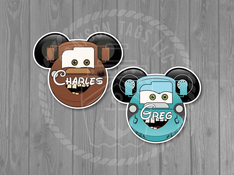 Custom Cars Disney Cruise Door Magnet Set - Pixar Cars Character ...