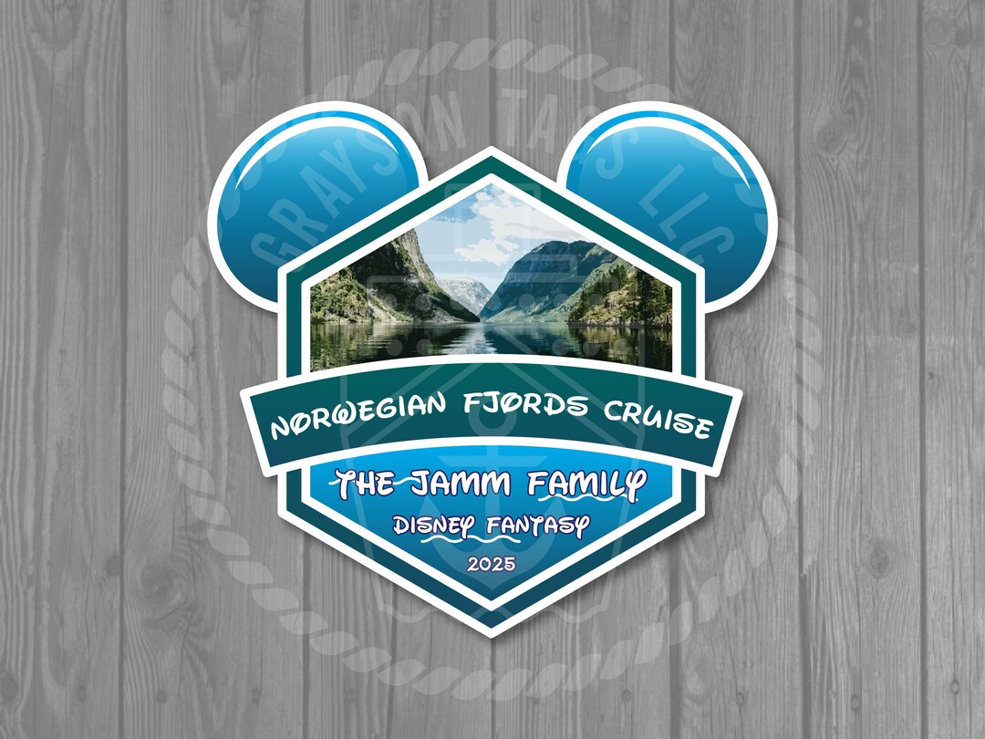 Retro Norwegian Fjords Disney Cruise Hexagon Magnet - Vintage Norway ...