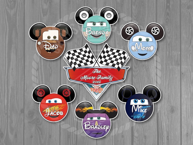 Custom Cars Disney Cruise Door Magnet Set - Pixar Cars Character ...