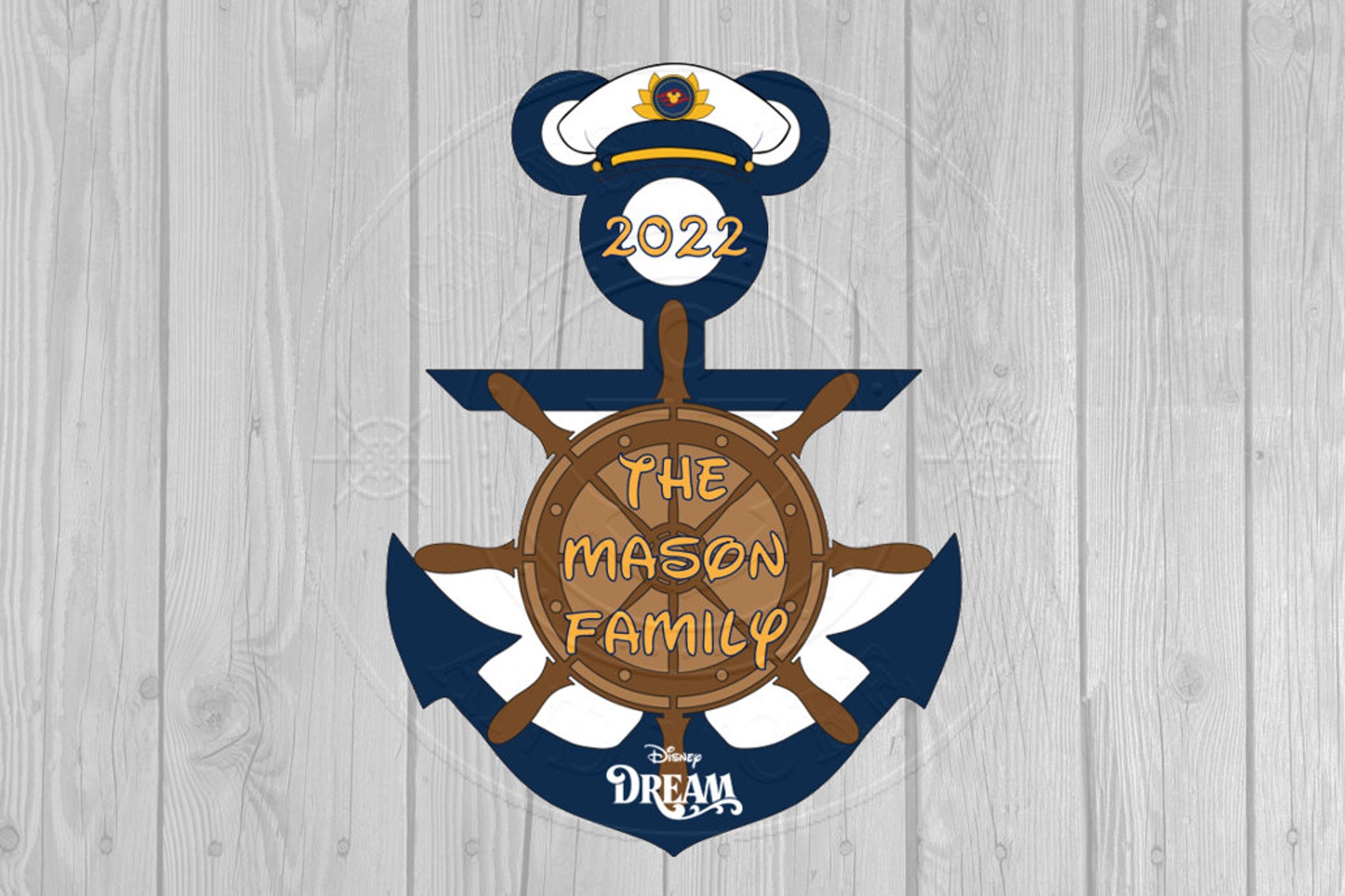 Captain Mickey Anchor/ship Wheel Disney Cruise Door Magnet - Etsy