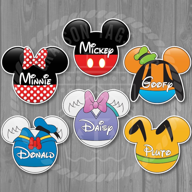 Mickey Name Tag Magnet - Etsy