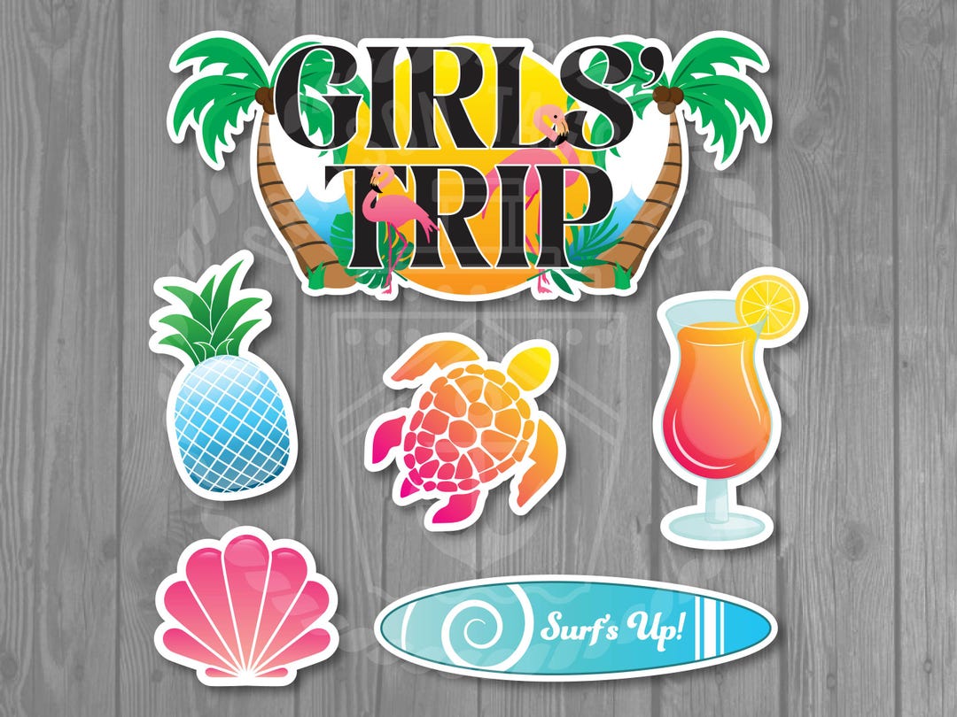 Girls' Trip Cruise Door 6-piece Magnet Set - Retro Boho Decorative ...