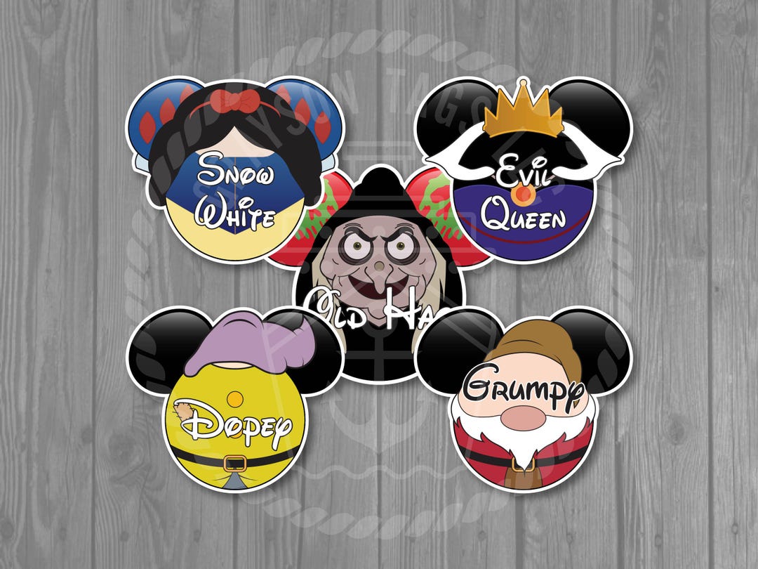 Disney Cruise Door Magnet - Snow White / Evil Queen / Dwarfs Inspired ...