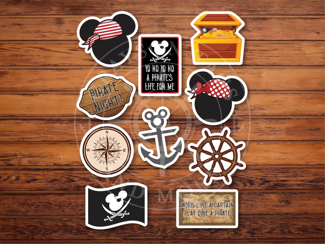 Pirate Disney Waterproof Vinyl Stickers - FE Gift Cruise Gift - Not for ...