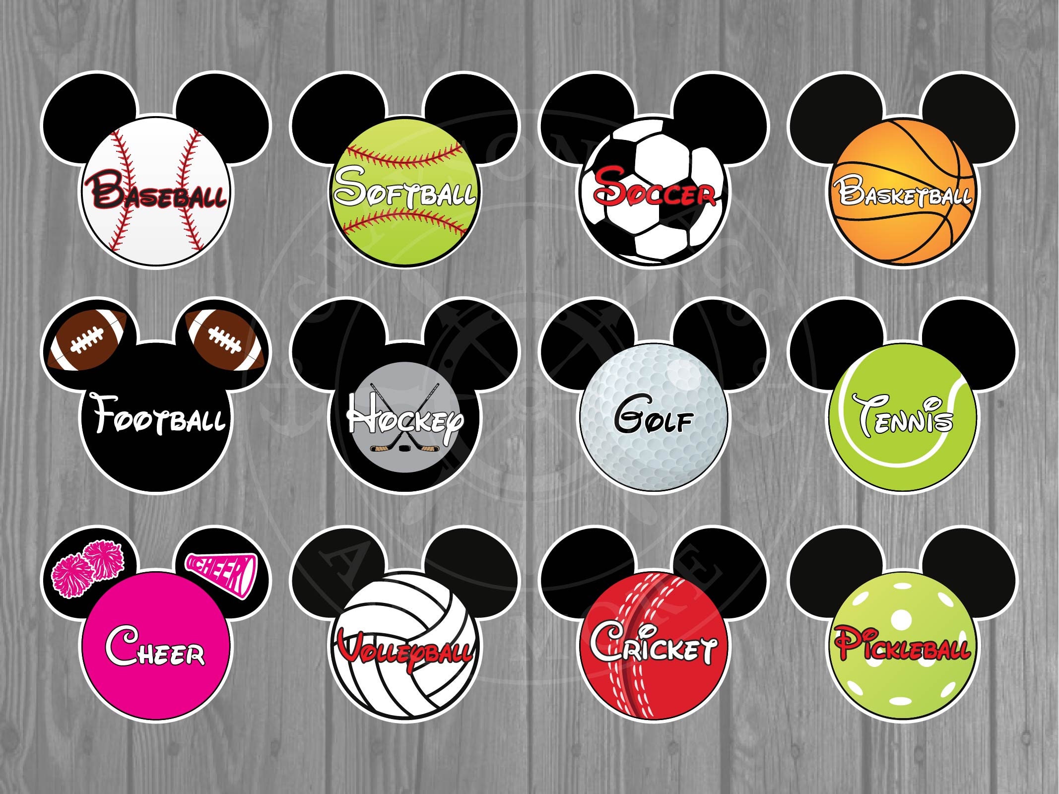 Mickey Mouse Playing Softball