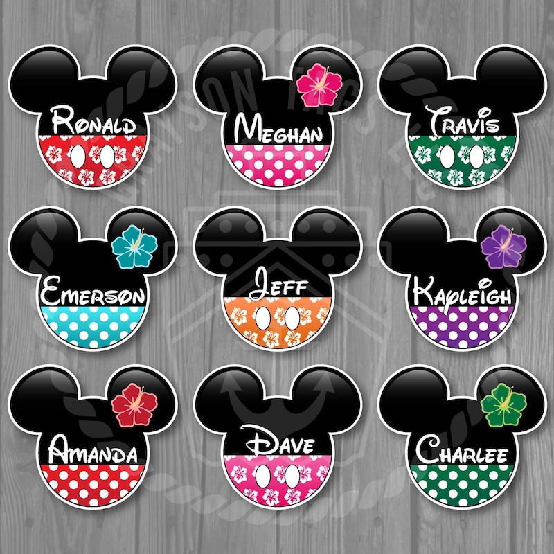 Mickey Name Tag - Etsy