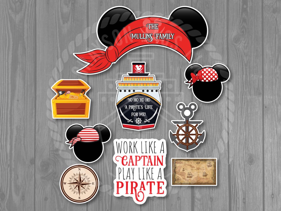 Pirate Hat Personalized Pirate Sign Group Magnet Set for Disney Cruise ...