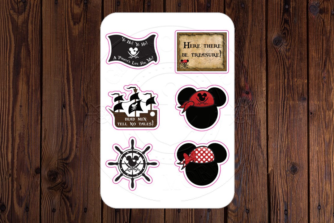 Pirate Disney Waterproof Vinyl Stickers FE Gift Cruise Gift - Etsy
