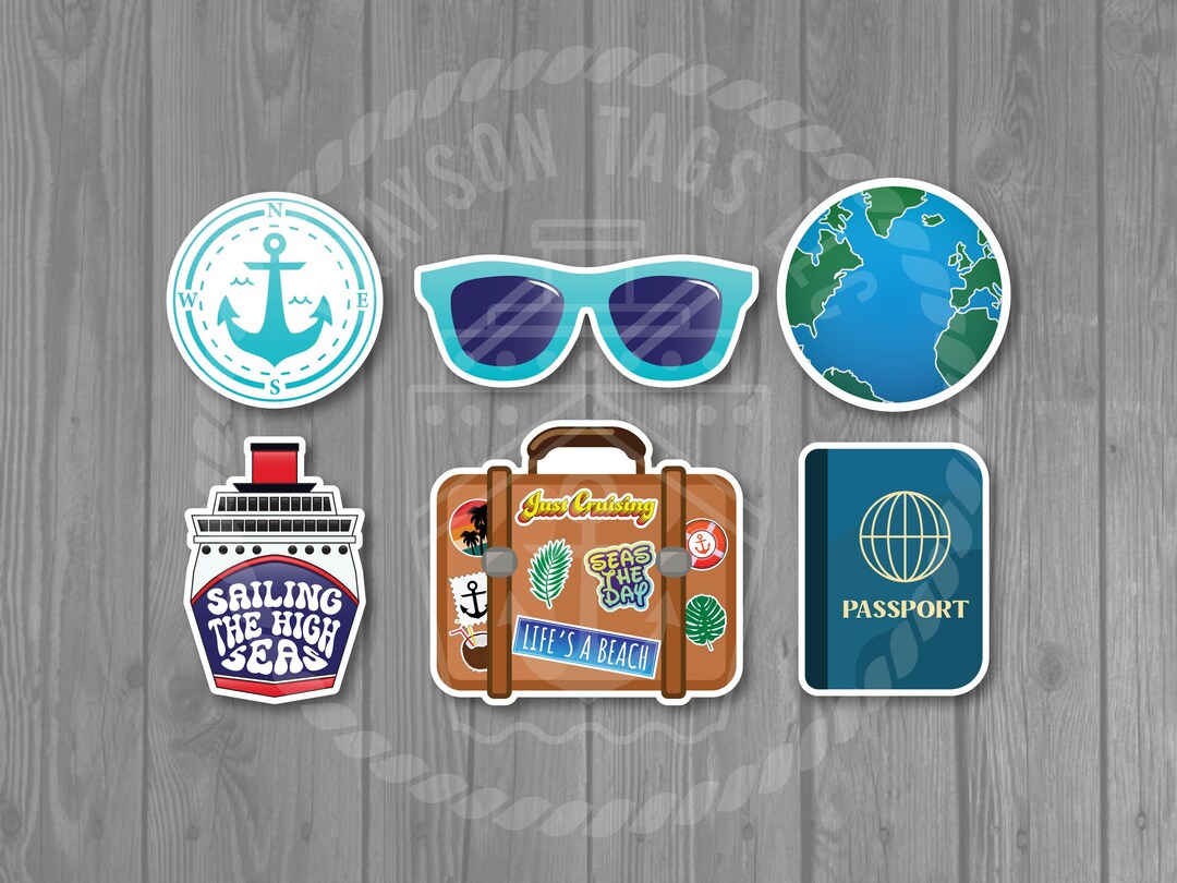 Travel Cruise Door 6-piece Magnet Set - Cruising Decorative Stateroom ...