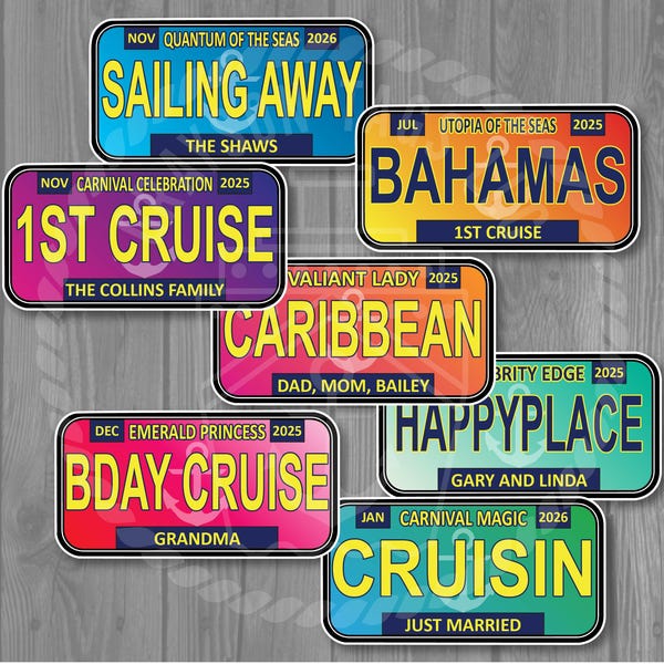 Cruise Door Plates - Etsy