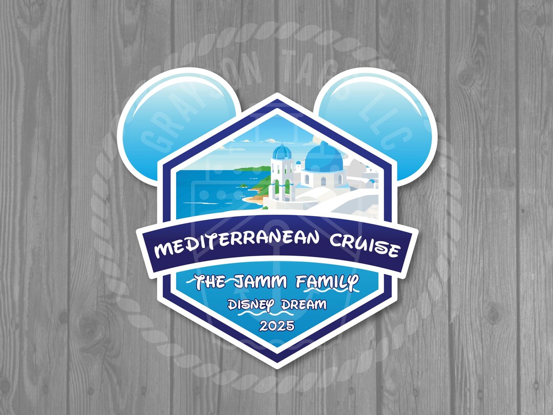 Retro Mediterranean Disney Cruise Hexagon Magnet - Vintage Greek ...