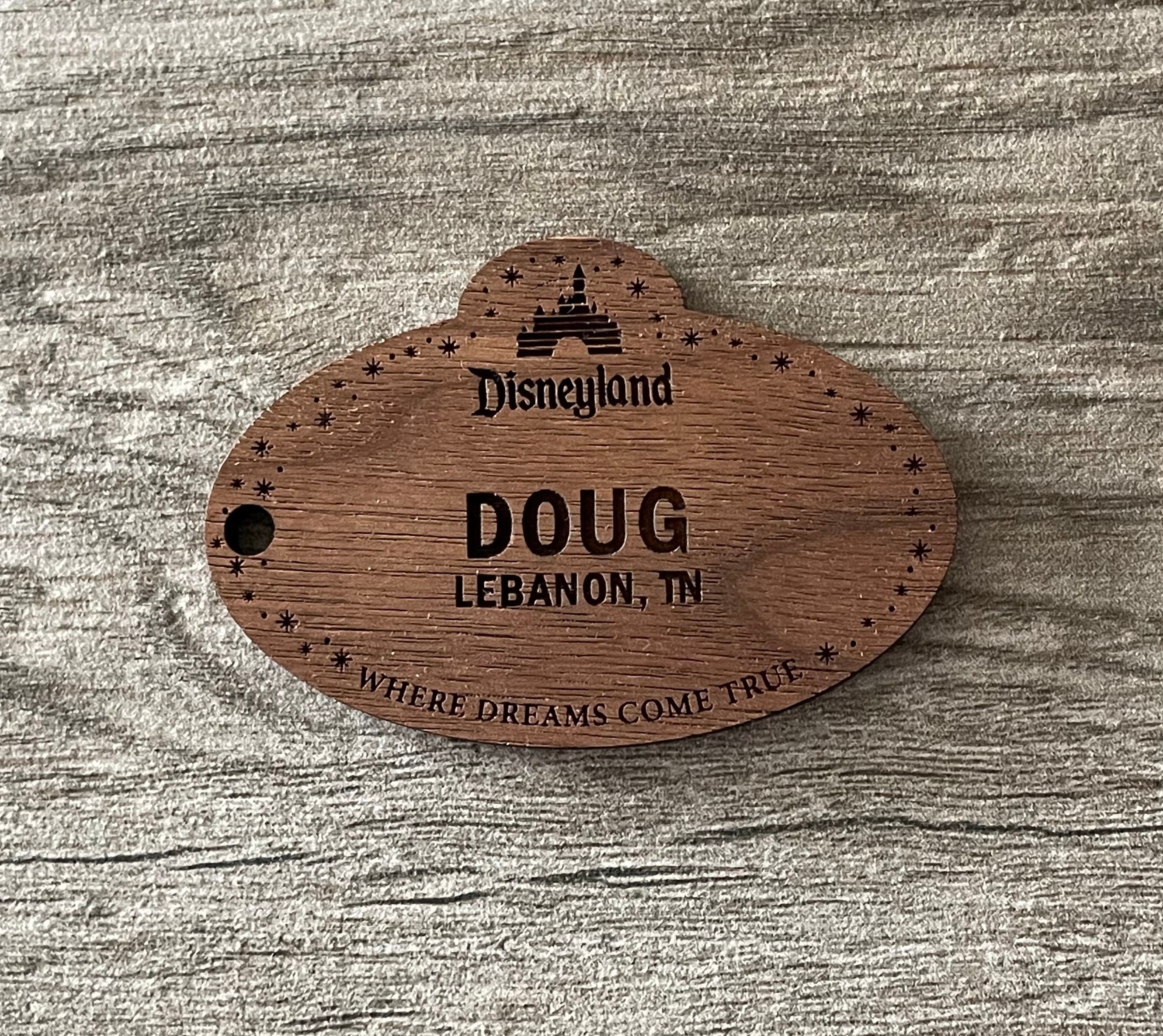 Disney World or Disneyland Cast Member Inspired Wood Keychain | Etsy