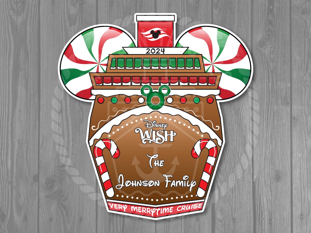 Disney Cruise Gingerbread Ship Very Merrytime Personalizable Stateroom ...