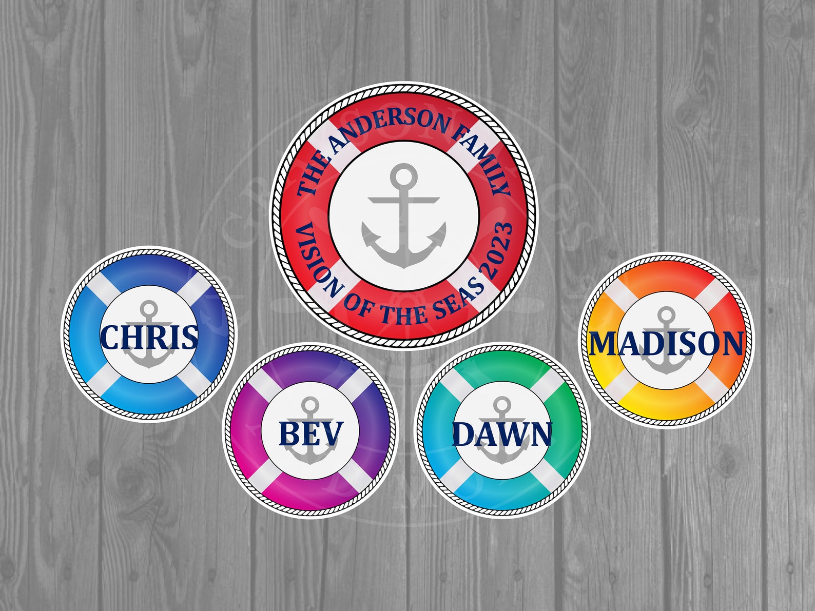 Colorful Life Preserver Cruise Door Magnet Set - Etsy