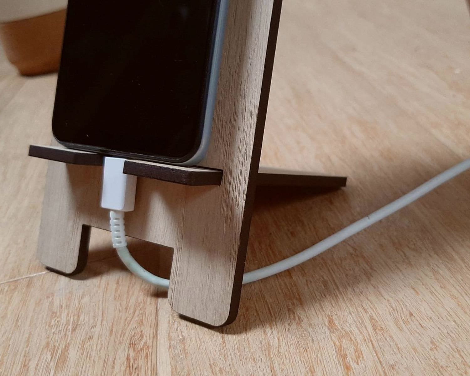 Mobile Phone Stand Personalised With Name Wooden Flatpack - Etsy UK