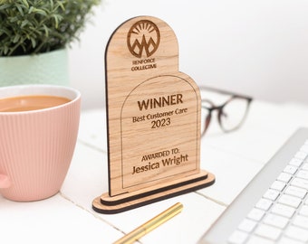 Engraved Trophy Award With Logo & Wording for Schools, Football, Dance ...