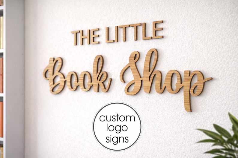 Custom Business Logo Sign | Shop Salon Cafe Office Reception Sign ...