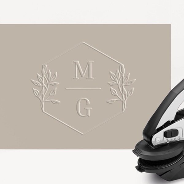 Embossed Monogram - Etsy