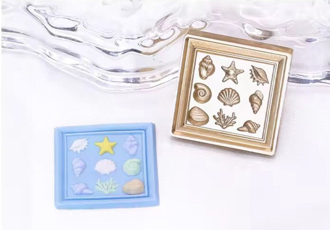 Seashell Frame Wax Seal Stamp, 3D Wax Seal, Summer Wax Seal, Nature Wax ...