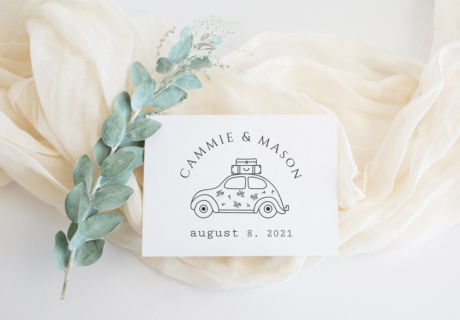 Wedding Car Stamp Invitation Stamp Save the Date Stamp | Etsy