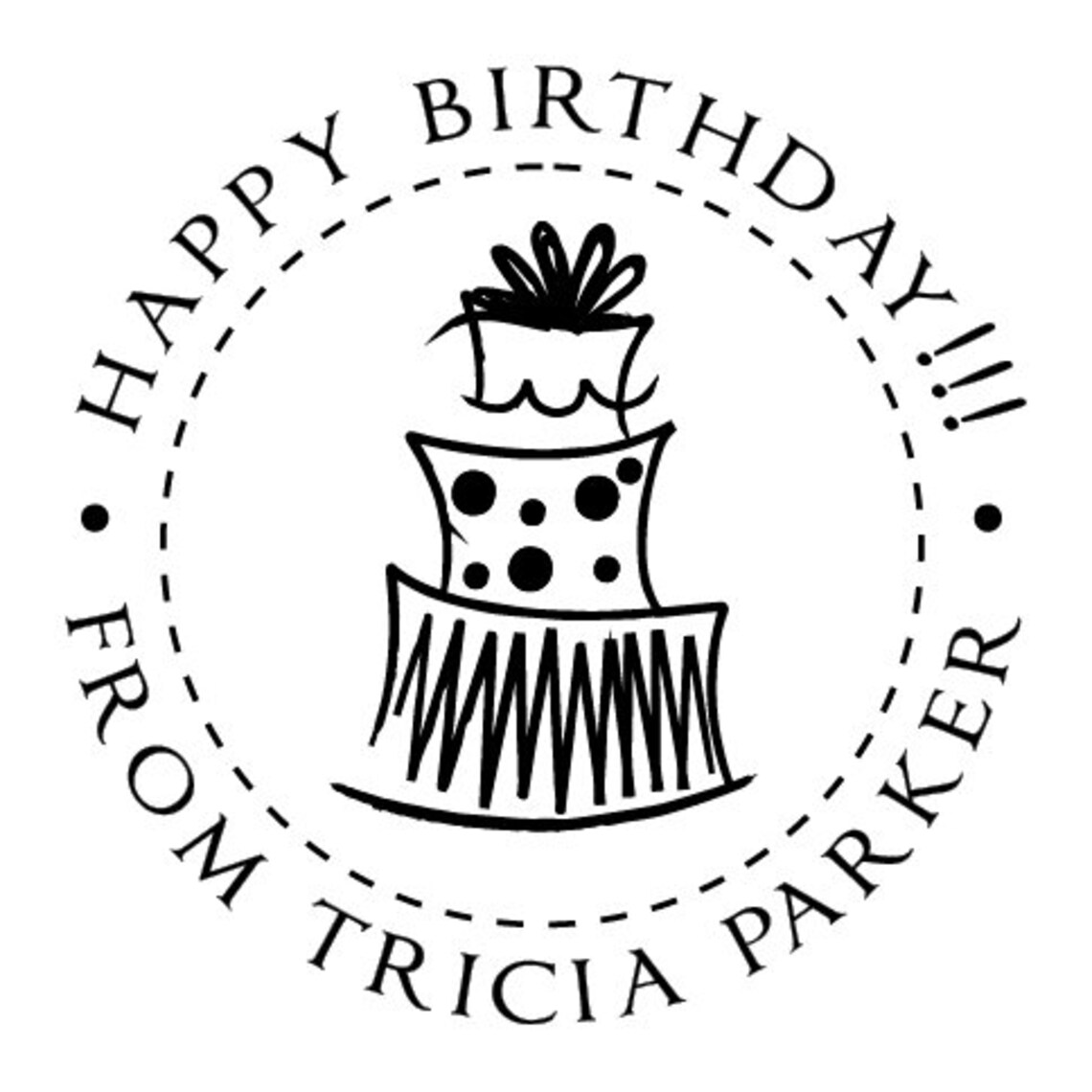 Birthday Stamp Custom Stamp Personalized Stamp Personalized | Etsy