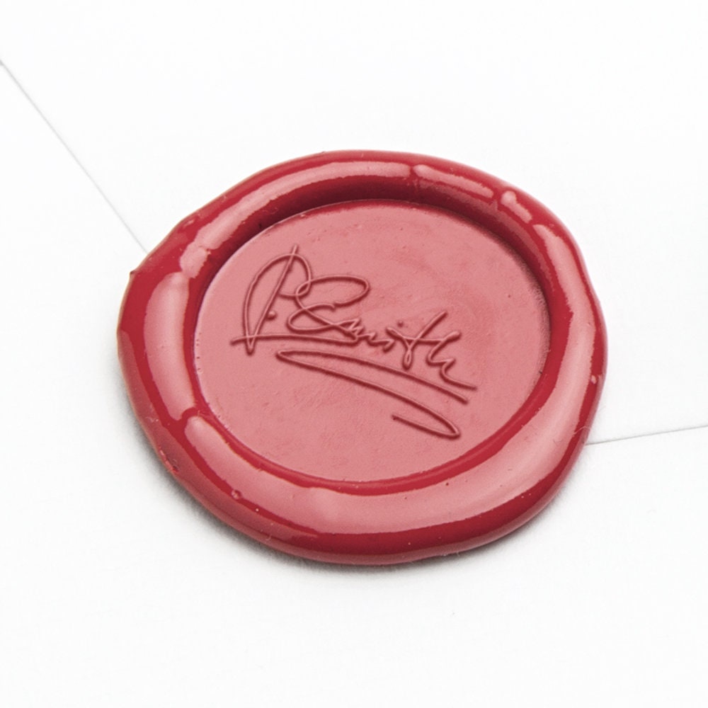 Your Signature Wax Seal Custom Wax Seal Stamp Signed Wax | Etsy
