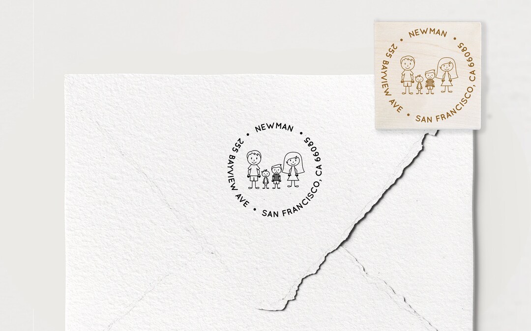 Family Address Stamp, Custom Stamp, Return Address Stamp, Personalized ...