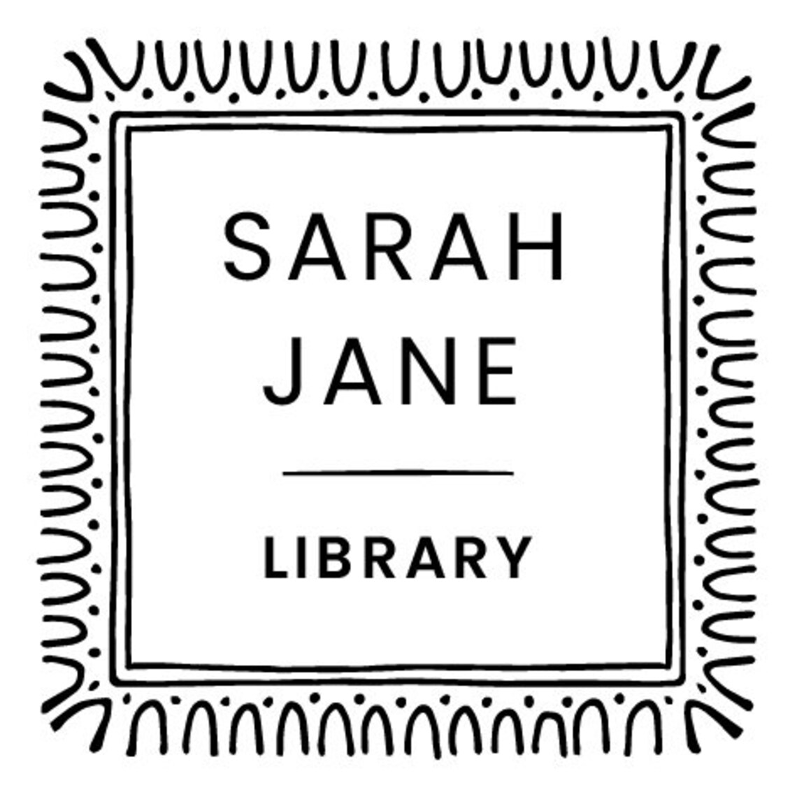 Book Stamp Library Stamp Rubber Stamp Custom Stamp - Etsy