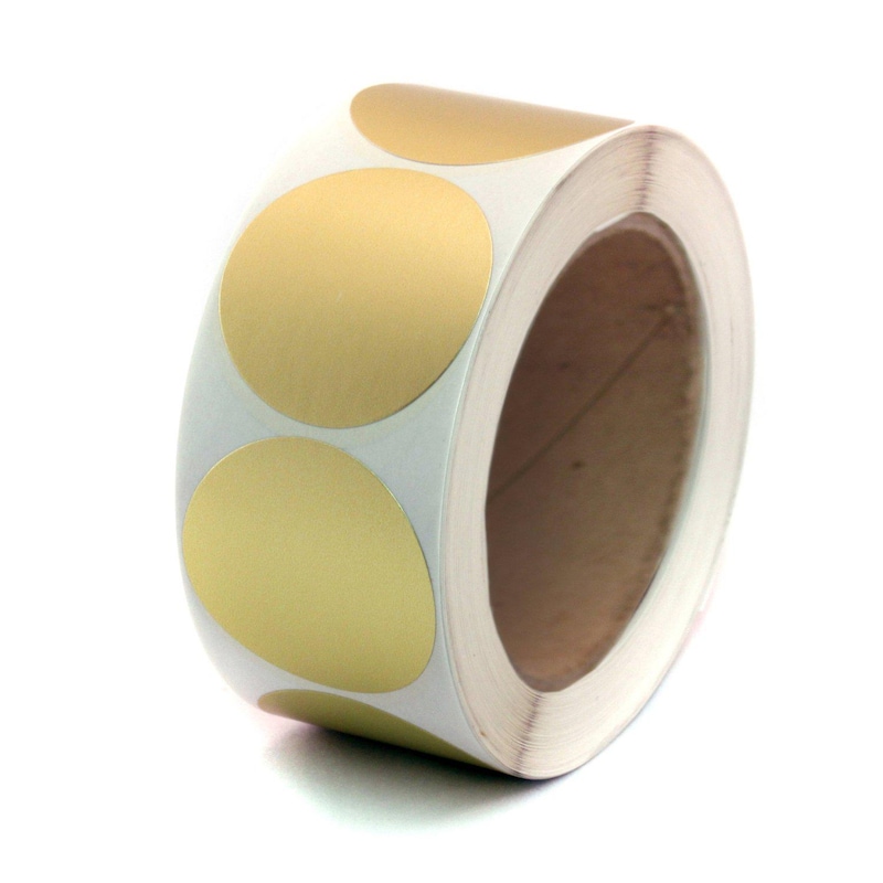 Round Gold Foil Seals - Etsy