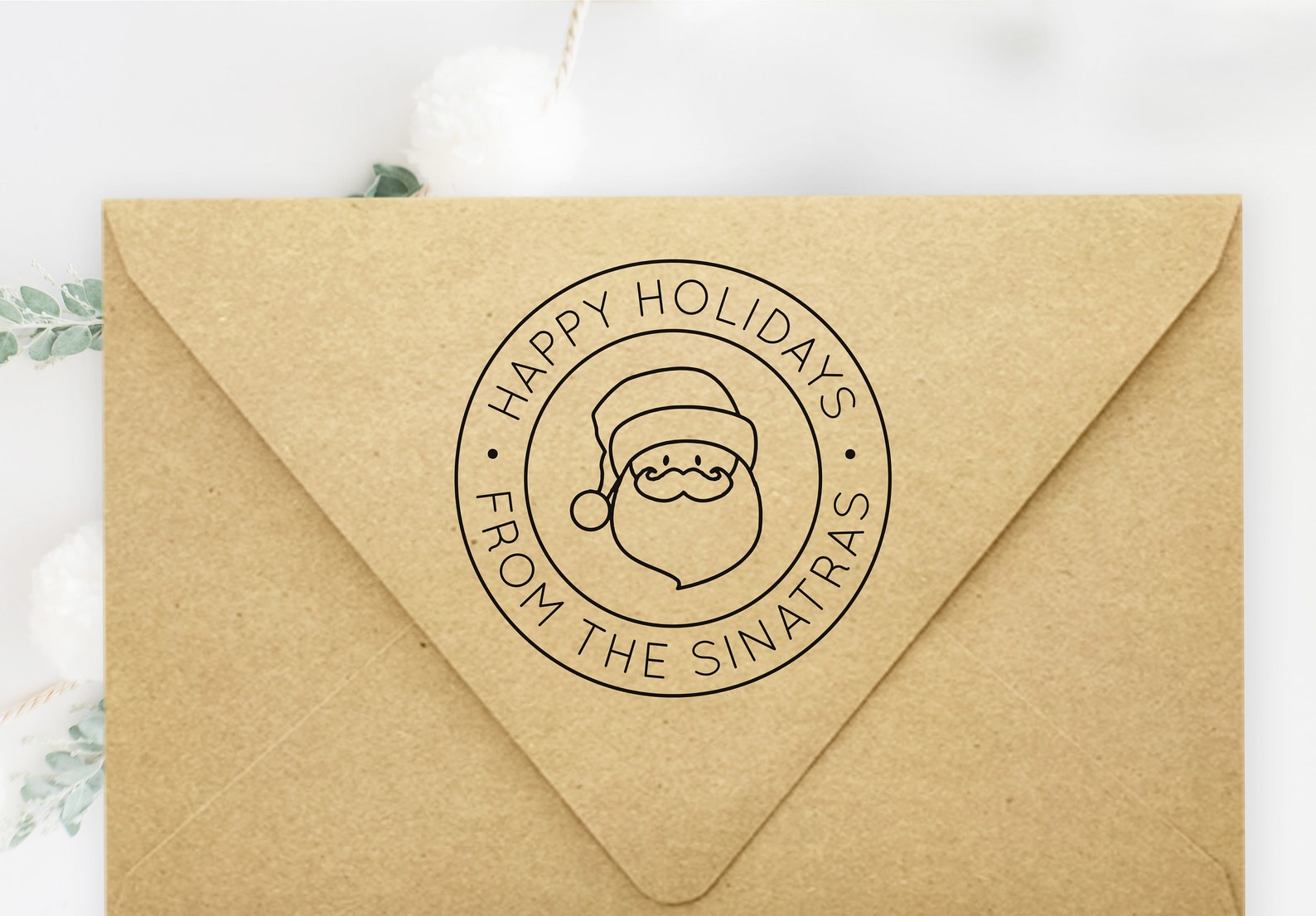 Santa Claus Stamp Custom Stamp Holiday Stamp Personalized - Etsy