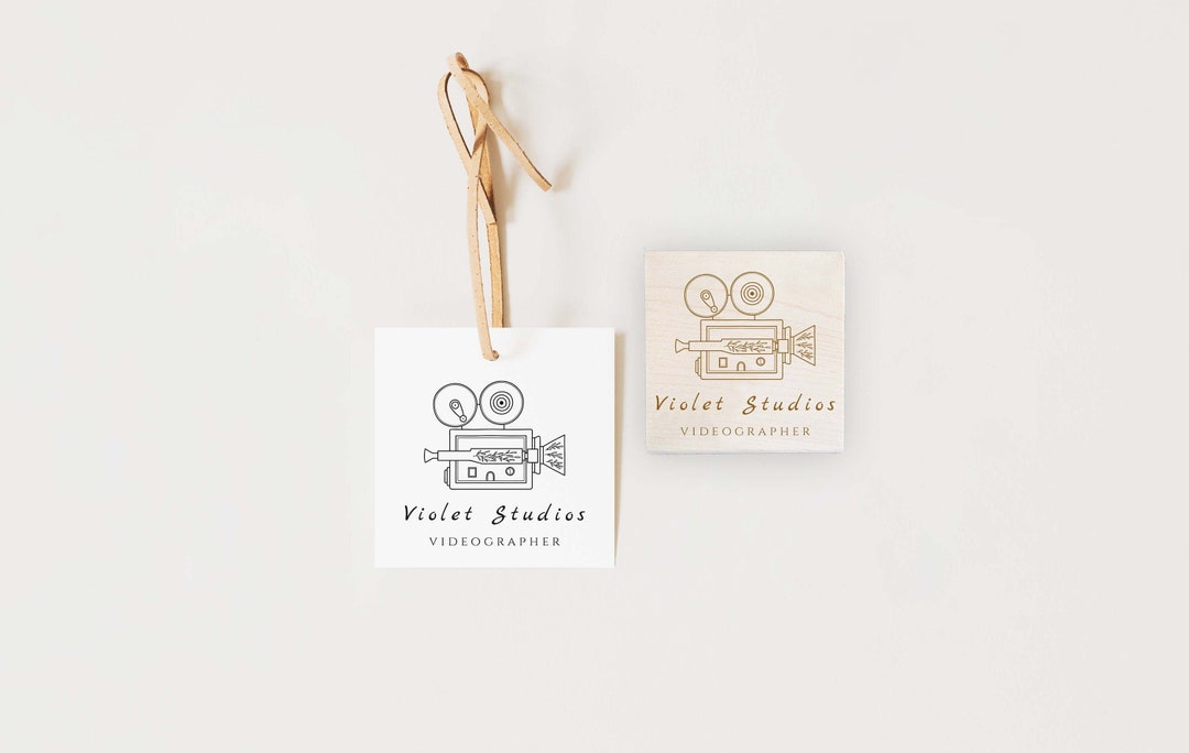 Videographer Logo Stamp, Video Camera Logo Stamp, Custom Stamp ...