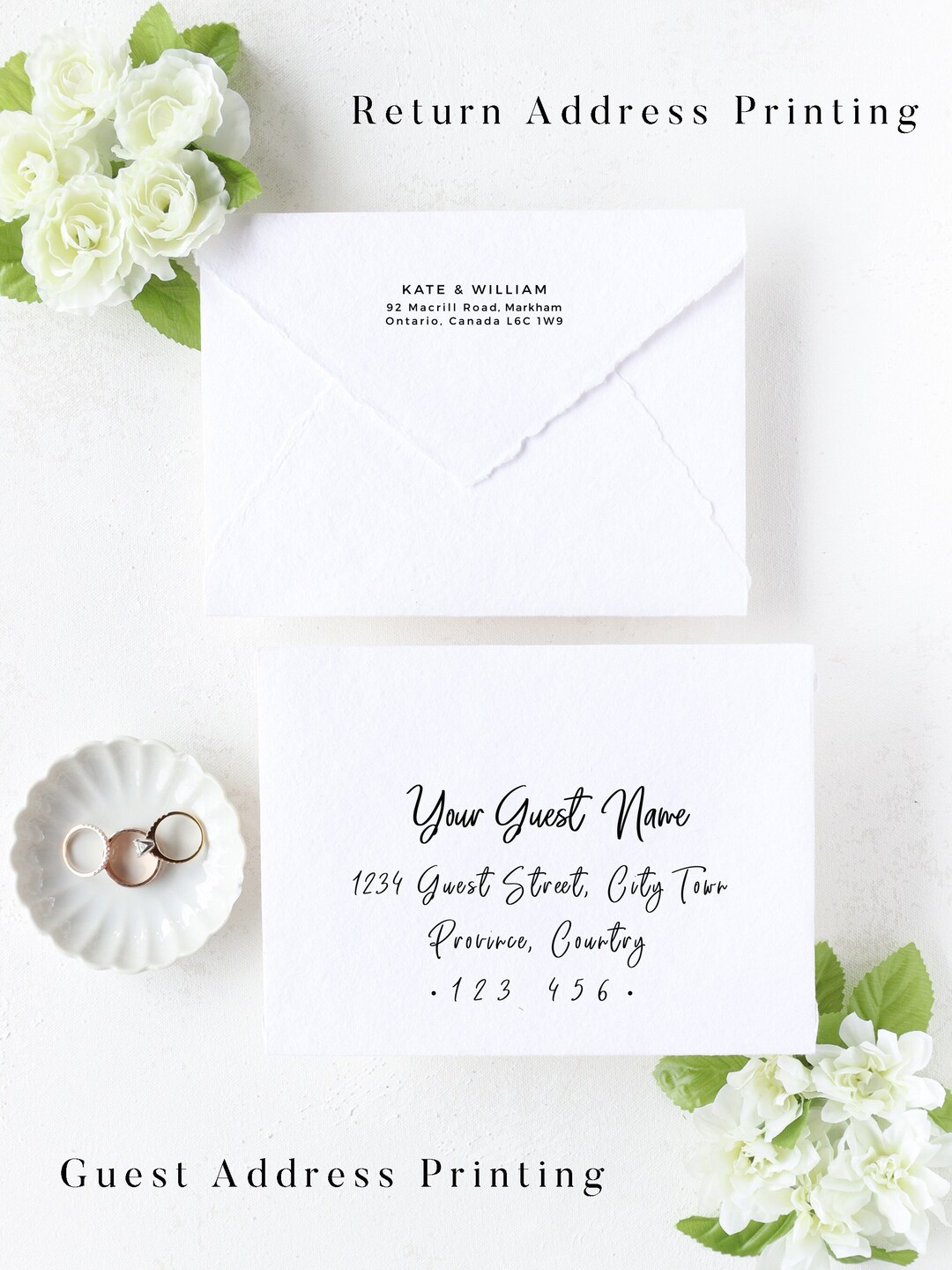 Add-on for Wedding Invitation Order | Return Address Printing on ...