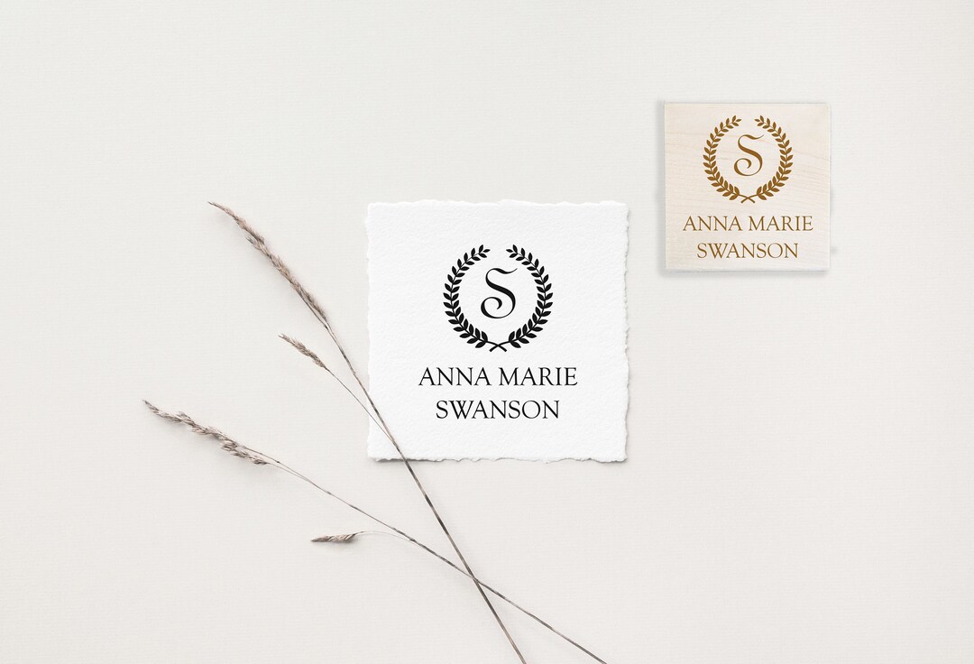 Initial Stamp, Custom Stamp, Personalized Stamp, Personalized Gift ...