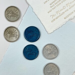 Let's Party Wax Seal Stamp, Save the Date Wax Seal, Custom Wax Seal ...